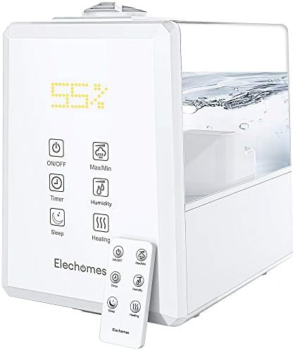 Elechomes Humidifiers for Bedroom Baby Room, Ultrasonic Humidifier 6L ...