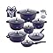 LIFE SMILE Cookware Set - 29 pieces Pots and Pans set Granite Non Stick ...