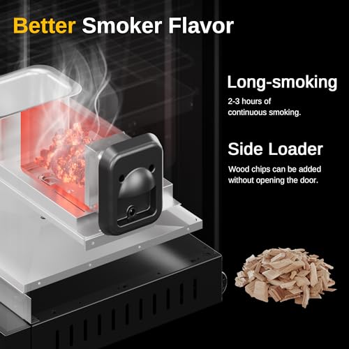 EAST OAK 30" Digital Electric Smoker with Glass Door and Extra Long ...