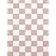 HUGEAR Fluffy Checkered Rugs Living Room Large Area Rug 140x200cm Pink ...