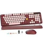 Amazon.com: Wireless Keyboard and Mouse Combo, Cute Round Keycaps, Full ...