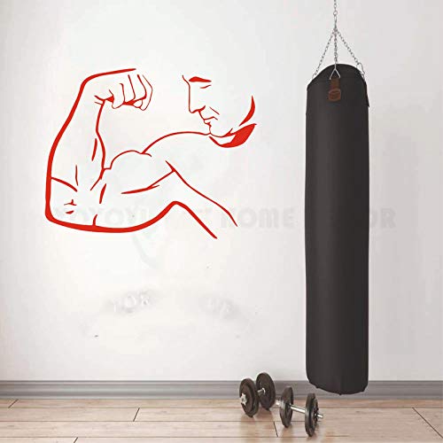 LYOMAN® Gym Stickers for Wall Large Muscle red Size Workout Sticker for ...