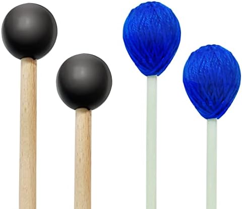 Amazon.com: Cindeer 3 Pcs Pairs Drum Mallet 1 Blue Hard Yarn Head ...