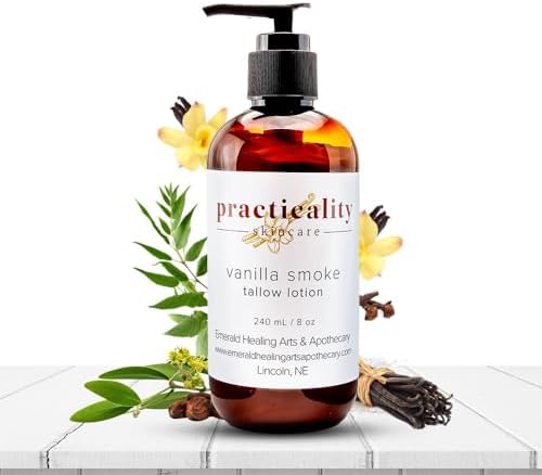 Amazon.com : Practicality Vanilla Smoke Tallow Lotion | Grass Fed Beef ...