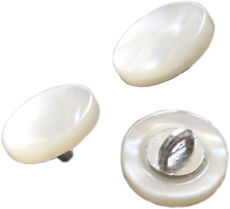Amazon.com: YaHoGa 10PCS 12mm (1/2 inch) Genuine White Mother of Pearl ...