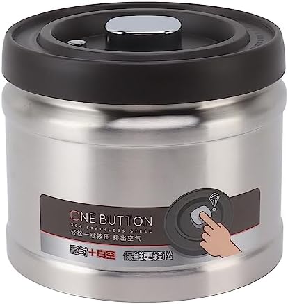 Vacuum Coffee Canister, Stainless Steel Coffee Vacuum Container ...