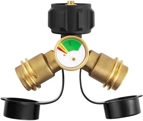 Amazon.com : Propane Tank Splitter with Gauge, Propane Splitter 2 Way ...