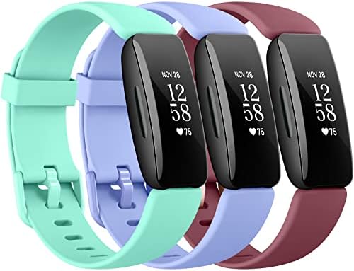 Amazon.com: 3 Pack Silicone Bands Compatible with Fitbit Inspire 2 ...