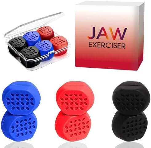 Amazon.com : 6 Pcs Jaw Exerciser, Jaw Exerciser for Men & Women, 3 ...
