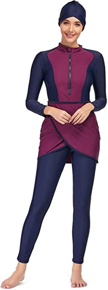 YouNaiJia Modest Swimwear Hijab Full Coverage Bathing Suit Swimming ...