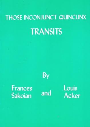 Those Inconjunct Quincunx Transits : Amazon.es: Libros