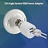 Borju Light Socket USB Adapter for Decorative Lights,Lighting,Security ...