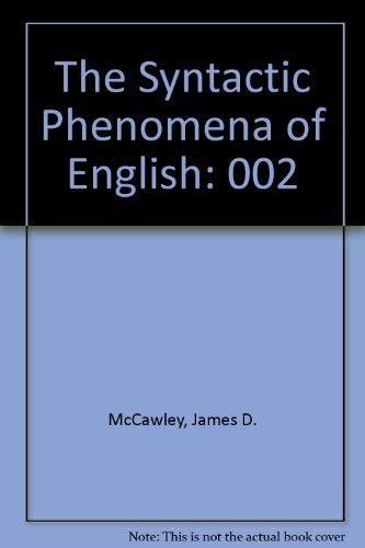 Buy The Syntactic Phenomena of English: 002 Book Online at Low Prices ...