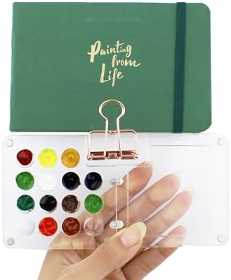 Amazon.com: 15 color clear grid paint box,Portable Sketchbook Palette ...