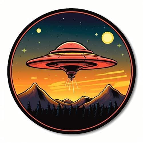 Amazon.com: Ufo Alien Space Ship Unique Vinyl Decal Waterproof Sticker ...