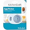 KitchenCraft Egg Pricker with Built-in Safety Lock, Plastic, White, 5.5 ...