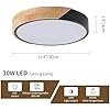 LuFun LED Ceiling Lights,12 Inch Black Modern Flush Mount Lighting ...