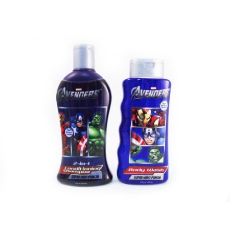 Amazon.com : Marvel Avengers 2 Piece Bath Set (2-in1 Conditioning ...