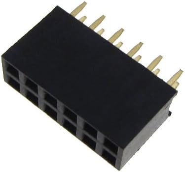 Amazon.com: 2x6P 2x6 Pins 2.54mm 0.1" Female Header Black - Pack of 20 ...