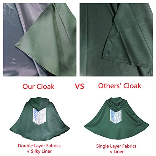 Attack on Titan Scout Regiment Cloak Cape with Necklace Survey Corps ...