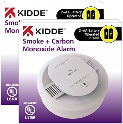 Kidde Smoke Detector, AA Battery Powered, LED Warning Light Indicators ...