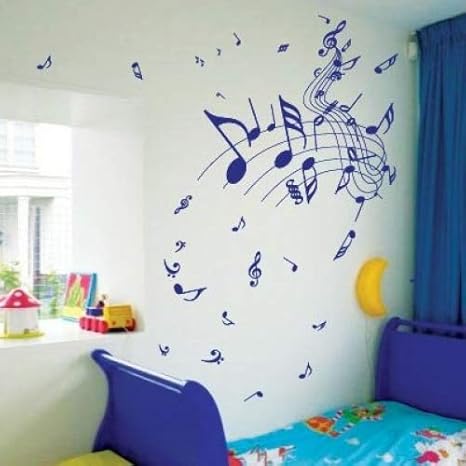 Large Music Note Children Nursery Art Wall Stickers / Wall Decals ...