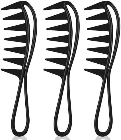 Amazon.com : WLLHYF Wide Tooth Comb, 3 Pcs Shark Teeth Hair Combs Large ...