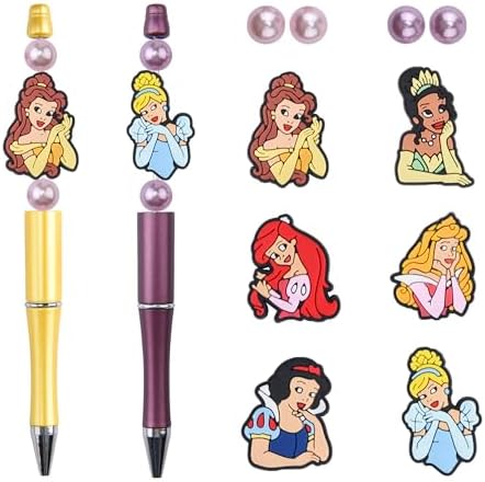 Amazon.com: AdornInk Princess Beadable Pens Kit Cartoon Character ...