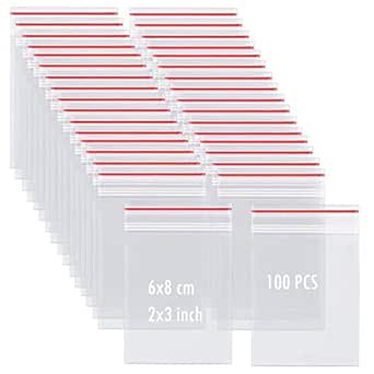 Amazon.com: Small Plastic Resealable Zipper Bags 2x3 inch,Clear Poly ...
