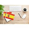 Amazon.com : Ckexin 25Pack Small Spain Flag Handheld Mini Spanish Flag ...