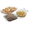 Amazon.com: Libbey Baker's Basics 3-Piece Glass Casserole Baking Dish ...