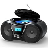 Greadio Portable CD Player for Home, Rechargeable Boombox Cassette ...