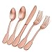 Amazon.com | HaWare Copper Silverware Set, 20-Piece Stainless Steel ...