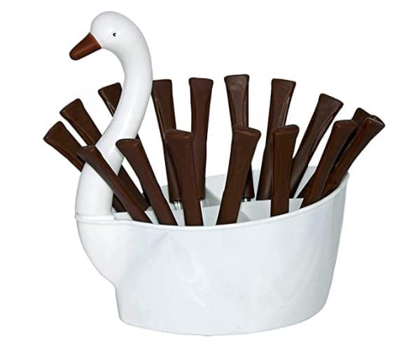 Thri Star Duck Cutlery Set - 24 Piece Stainless Steel with Wooden ...
