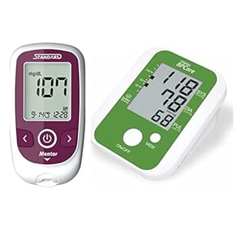 STANDARD Mentor Blood Glucose Monitor with 10 Strips & STANDARD BPCare ...