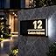 Personalised Solar House Number Sign, Dual Charging LED Address Plaque ...