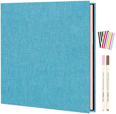 AIOR Album Foto Autoadesivo 60 Pagine Bianche, Lino Album Foto ...