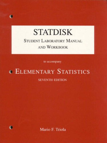 Amazon.com: Statdisk Student Laboratory Manual and Workbook to Accompany Elementary Statistics ...