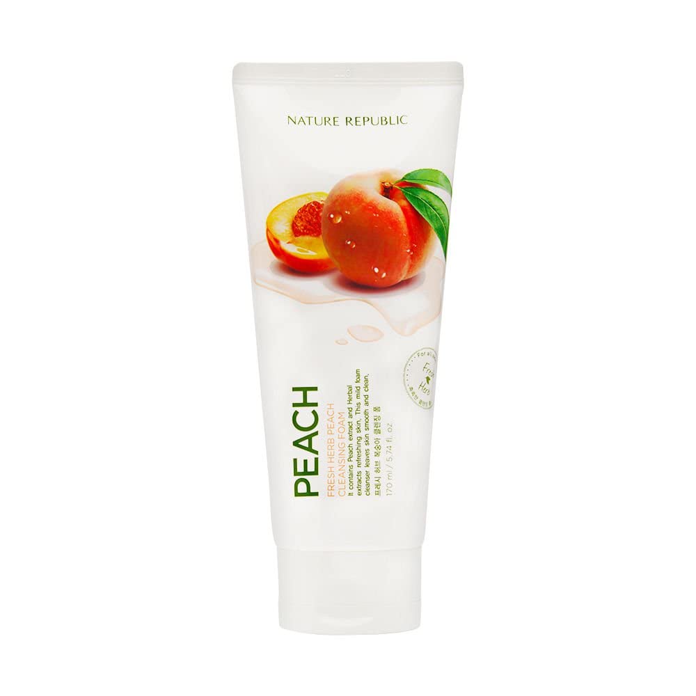 Nature Republic Peach Cleansing Foam| Korean skincare| 170ml| clear ...