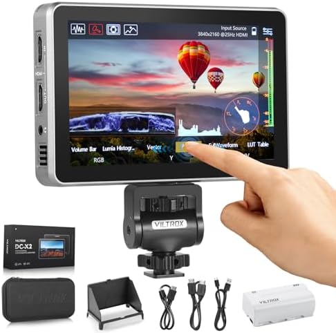 Amazon.com: VILTROX DC-X2 2000Nit Camera Field Monitor Touchscreen 6 ...