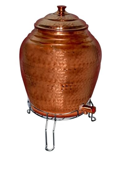 Buy AQUIRIOS Copper Container 15 LTR Hammered Copper Water Dispenser ...