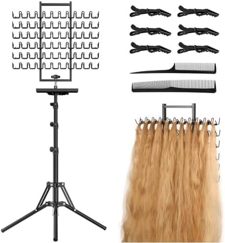 Amazon.com : Sunnacate Braiding Hair Rack, Metal Hair Extension Holder ...