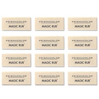 PRISMACOLOR Magic Rub Eraser No 1954 12Box Min 1 Box,White : Amazon.in ...