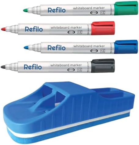 DOMS Fine Magnetic Whiteboard Duster Marker Set | Easy to Wipe ...