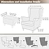 Amazon.com: Stretch Wingback Chair Slipcover, Universal Wing Chair ...