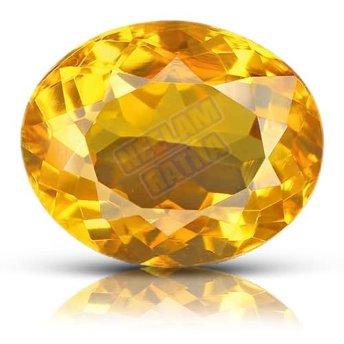 Neelam Ratna Pukhraj Yellow Sapphire Original Stone from Certified ...