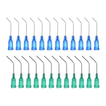 HARFINGTON 24pcs Blunt Tip Dispensing Needles 18G 22G 45 Degrees Bent ...