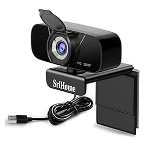 Srihome SH003 2MP Full HD 1080P Webcam for PC Laptop Desktop, USB ...