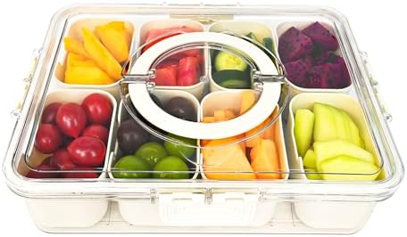 Amazon.com | 8 Compartments Snackle Box Snack Containers,Divided ...