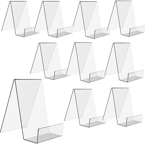 Clear Acrylic Book Stand with Ledge, Transparent Book Holder Display ...